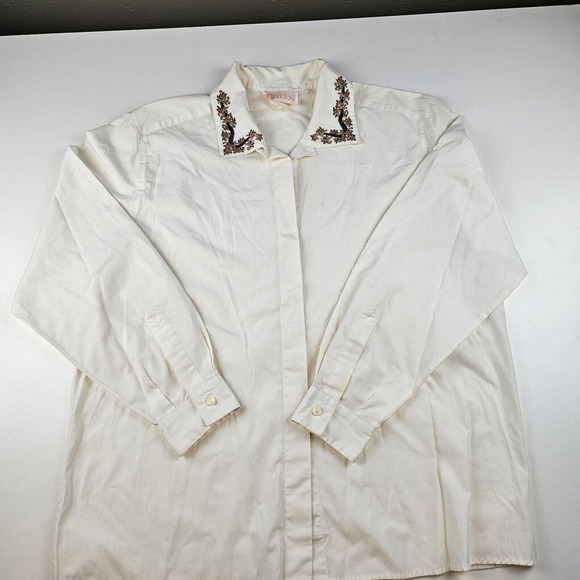 Pendleton | Tops | Vintage Pendleton Sophisticates Cream Button Up ...